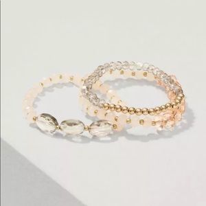LOFT | Jewelry | Nwt Loft Mixed Bead Stretch Bracelet Set 36086 | Poshmark